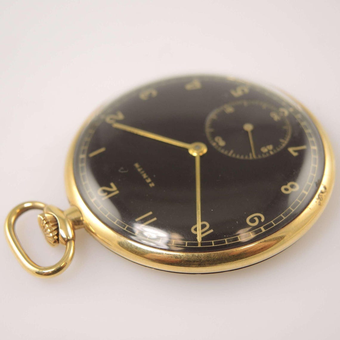 Solid 14K ZENITH Pocket Watch With Box C1941 - Etsy