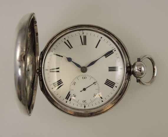 English silver DUPLEX hunter pocket watch by BARWISE … - Gem