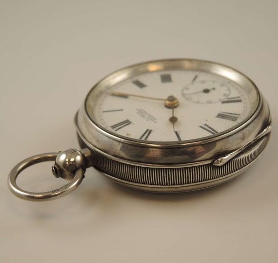 English silver key wound pocket watch. By Child, Birm… - Gem