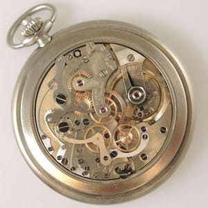 Genuine Heuer Chronograph Pocket Watch. Grade Valjoux 61 C1950 - Etsy