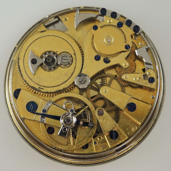 Early quarter repeater pocket watch movement c1840 - Gem