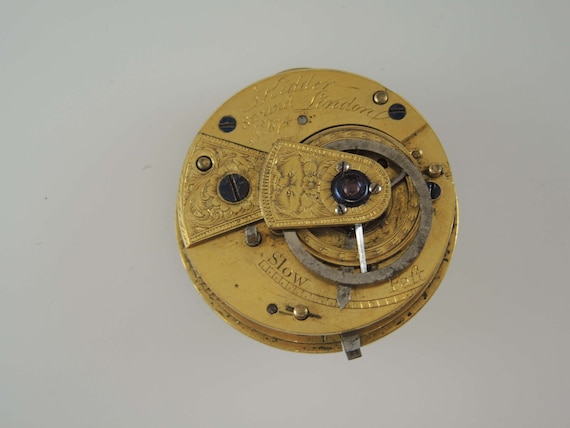 English verge fusee movement by Kidder London c1810 - Gem