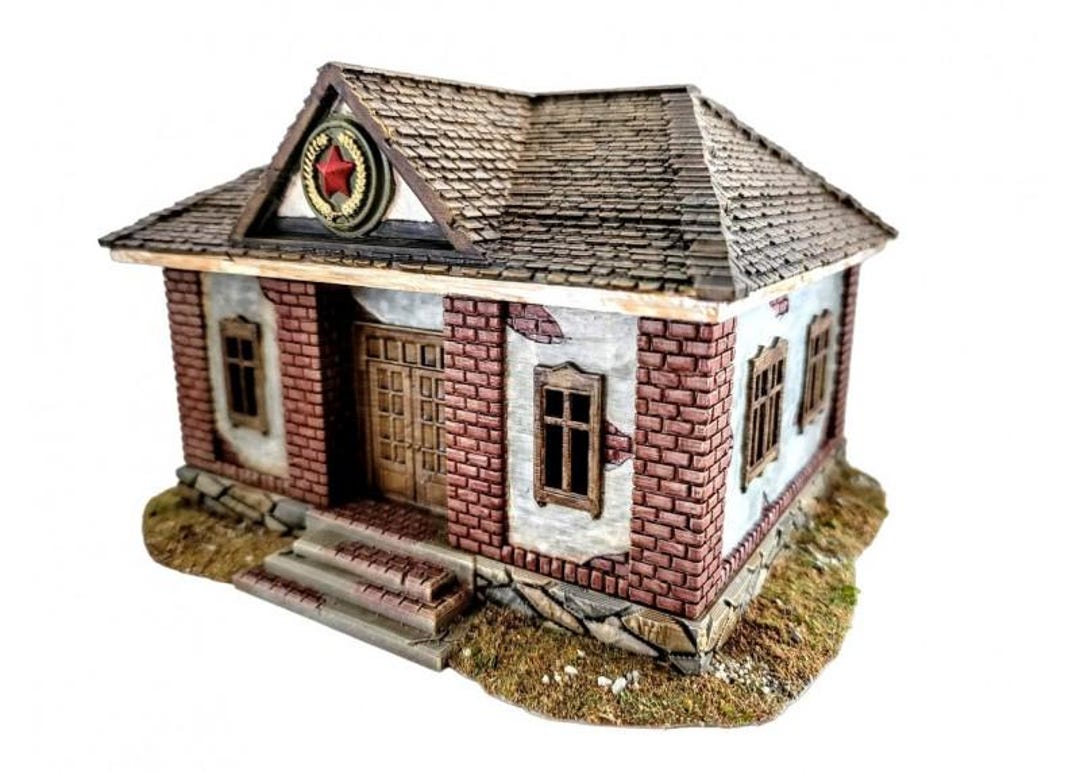 School or Soviet Administrative Building - 15-28mm - 3D Printed Terrain ...