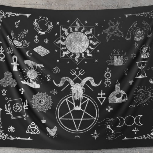Occult Tapestry Witchy Bedroom Decor witchcraft Tapestry - Etsy