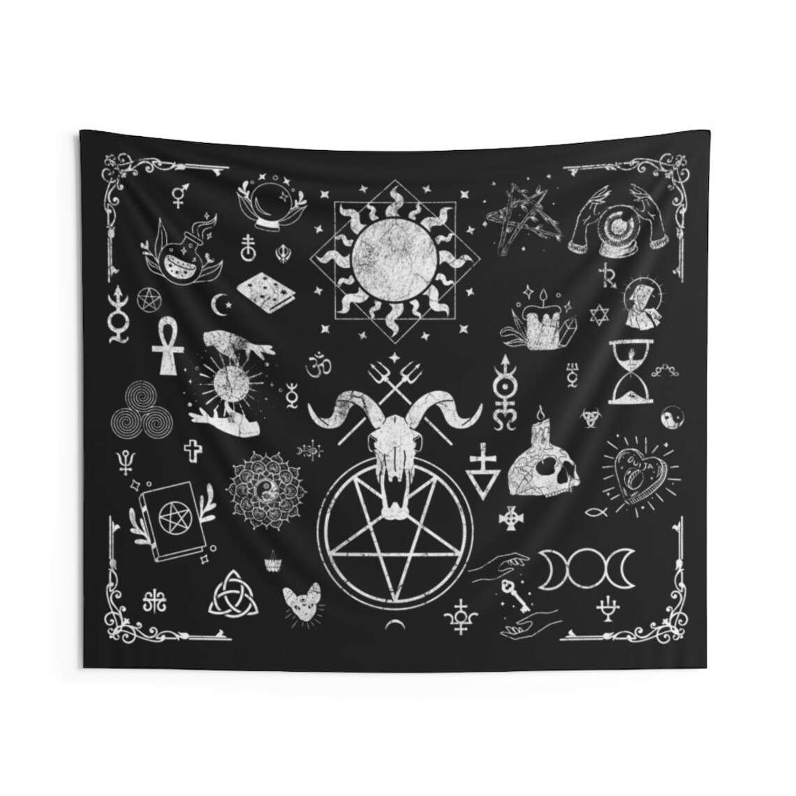 Occult Tapestry Witchy Bedroom Decor witchcraft Tapestry - Etsy