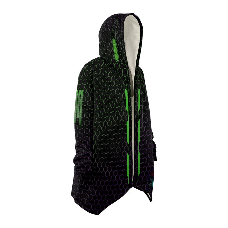 Cybergoth Clothing Festival Hooded Cloak Techwear Cyberpunk - Etsy