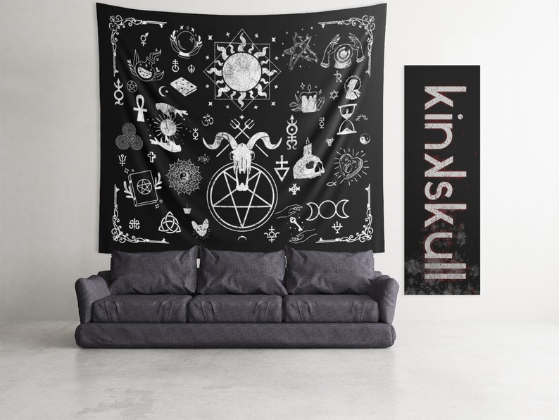 Occult Tapestry Witchy Bedroom Decor witchcraft Tapestry - Etsy