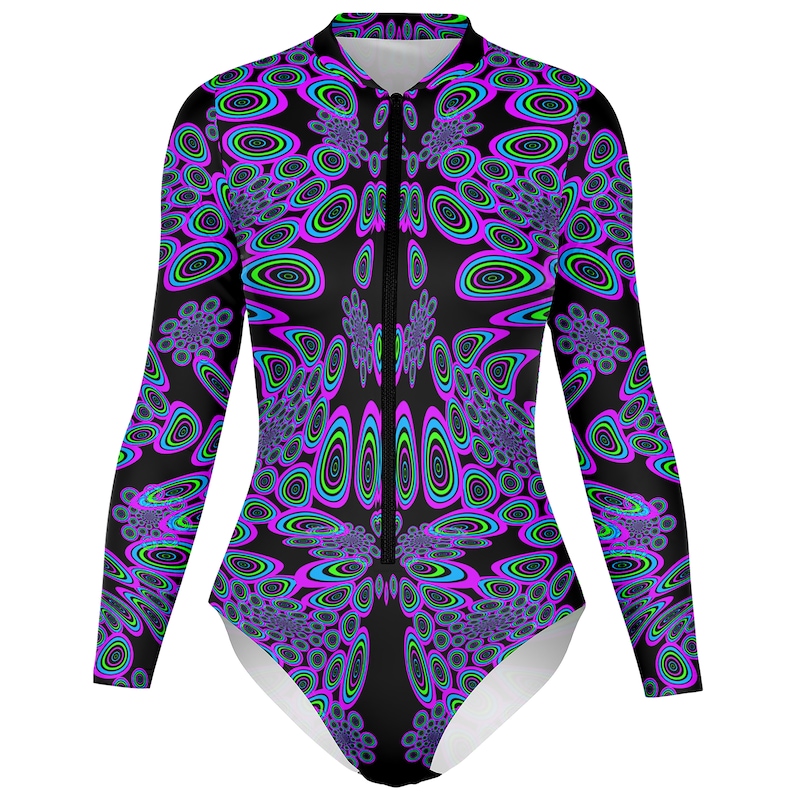 Rave Clothing Rave Outfit for Women Trippy Festival Bodysuit, Burning ...