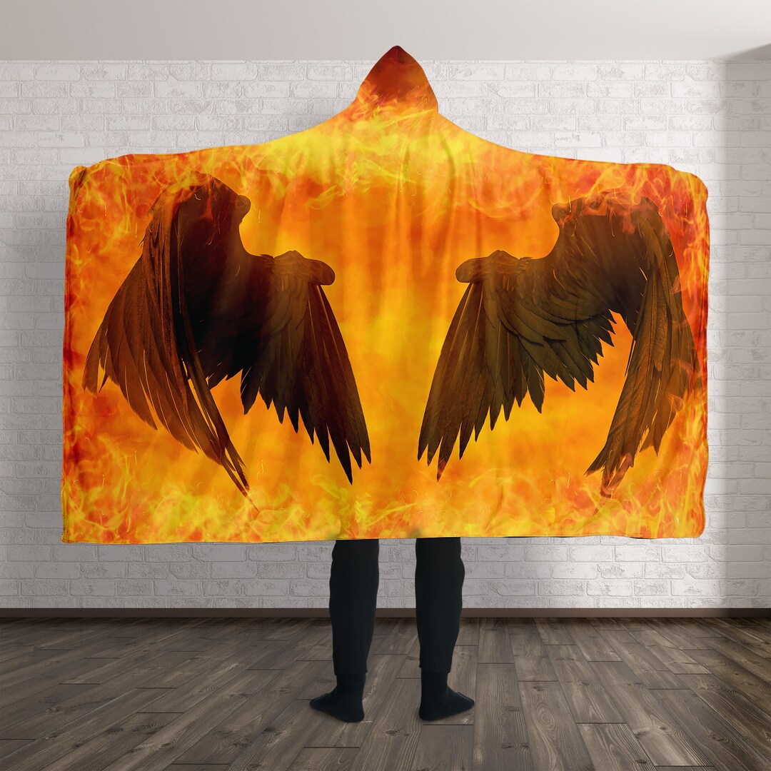 Hooded Blanket, Fallen Angel Wings Blanket, Goth Clothing - Etsy