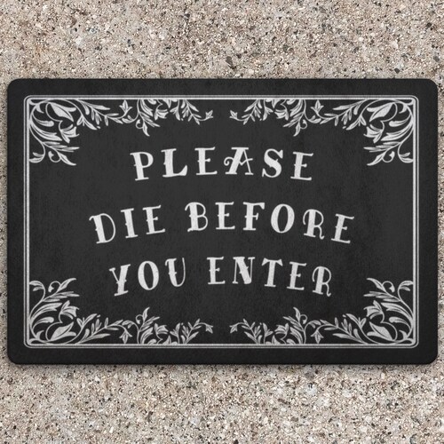 Gothic Door Mat Funny Doormat Goth Welcome Mat Witchy Home - Etsy