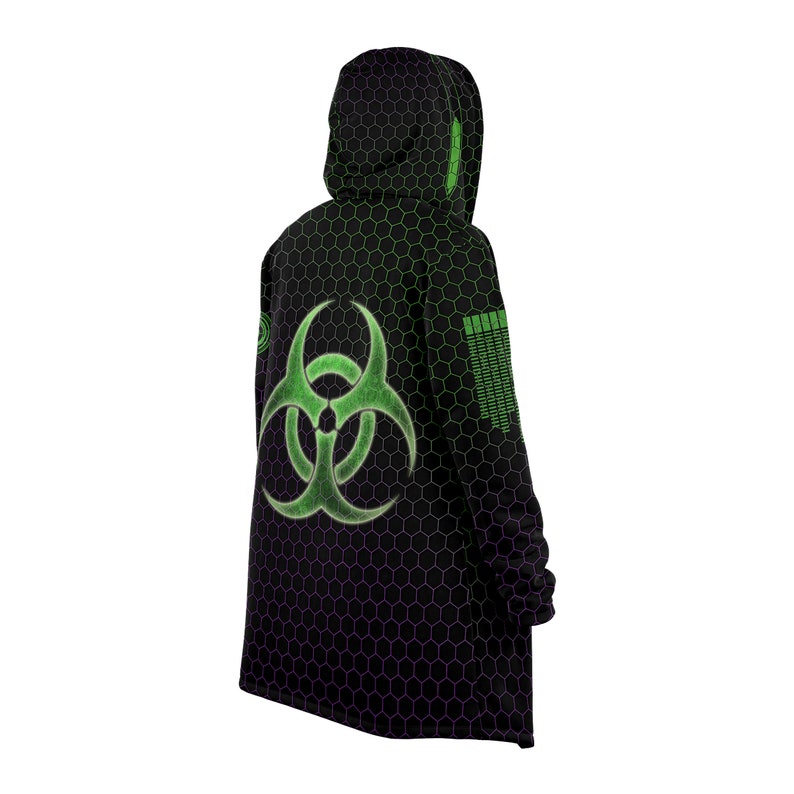 Cybergoth Clothing Festival Hooded Cloak Techwear Cyberpunk - Etsy