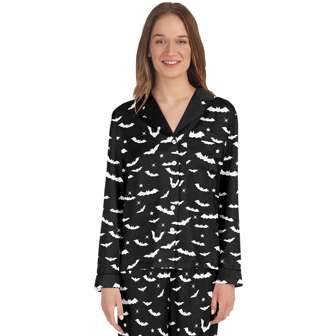 Pajamas Women Set, Bat Herd Pajamas, Gothic Jammies, Bat Clothing - Etsy