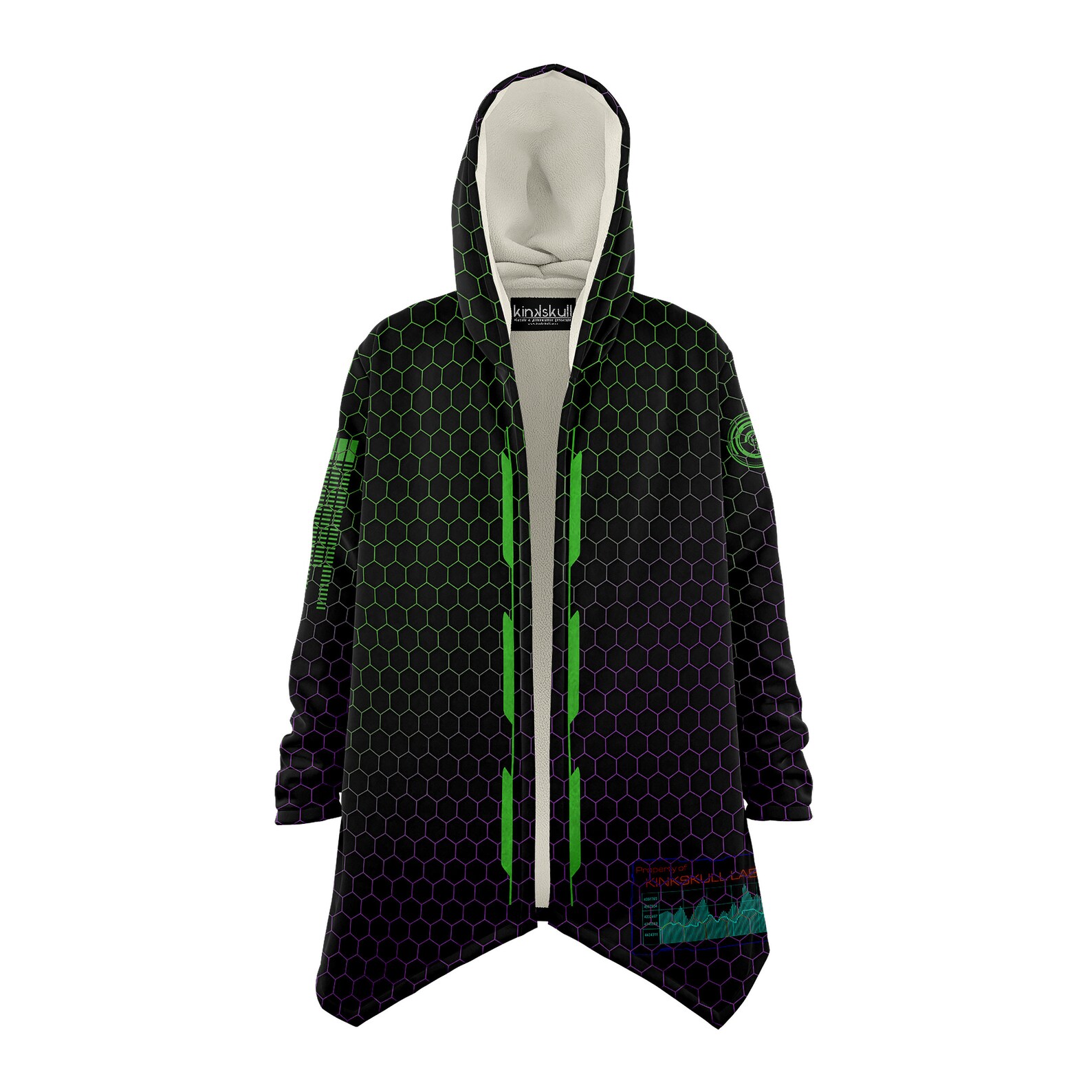 Cybergoth Clothing Festival Hooded Cloak Techwear Cyberpunk - Etsy