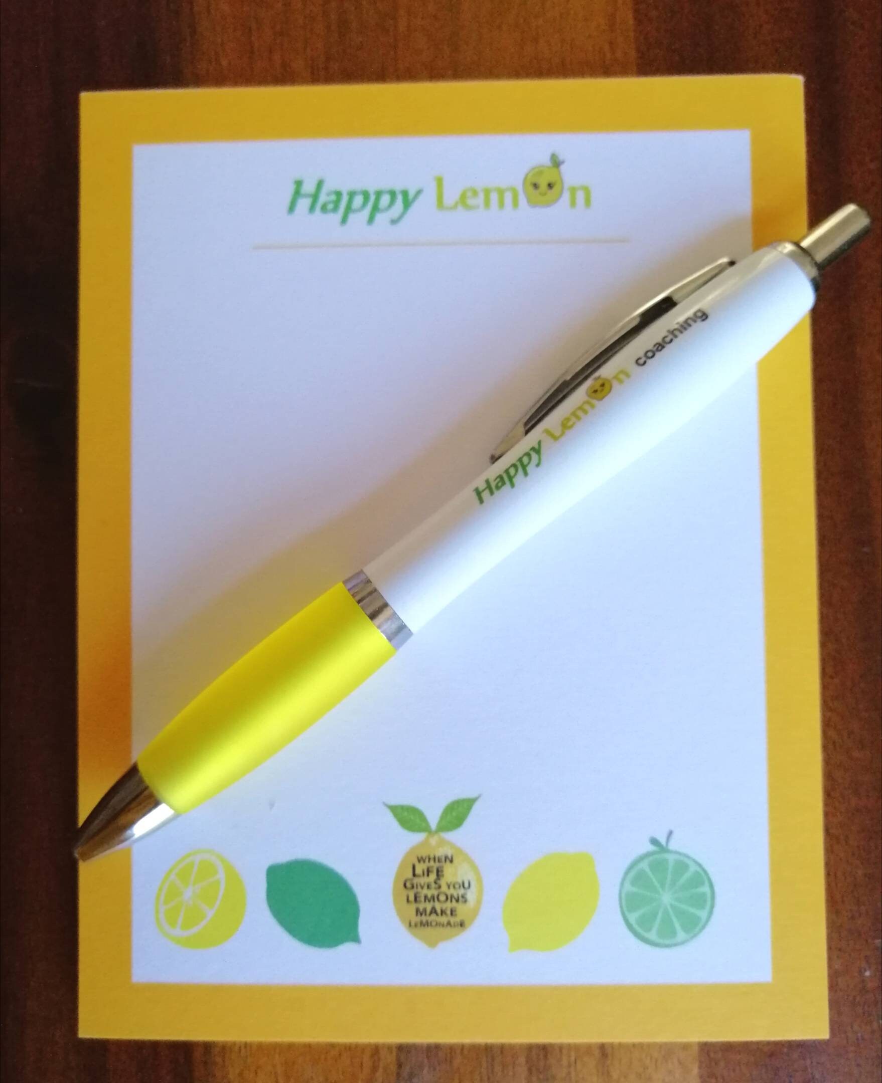Lemon notes, notitieblok Happy Lemon pen - Etsy.de