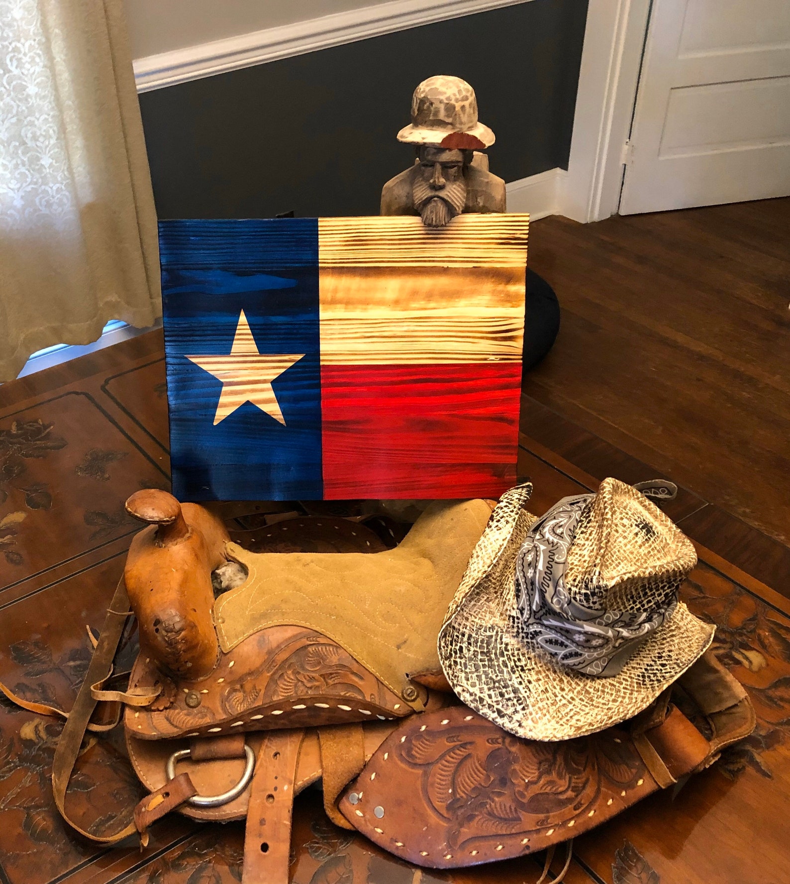 Texas State Flag. Wooden Texas State Flag. Handcrafted From | Etsy