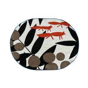 Placemats Set of 4 Fabric Swedish Design Table Mats Oval Placemats ...