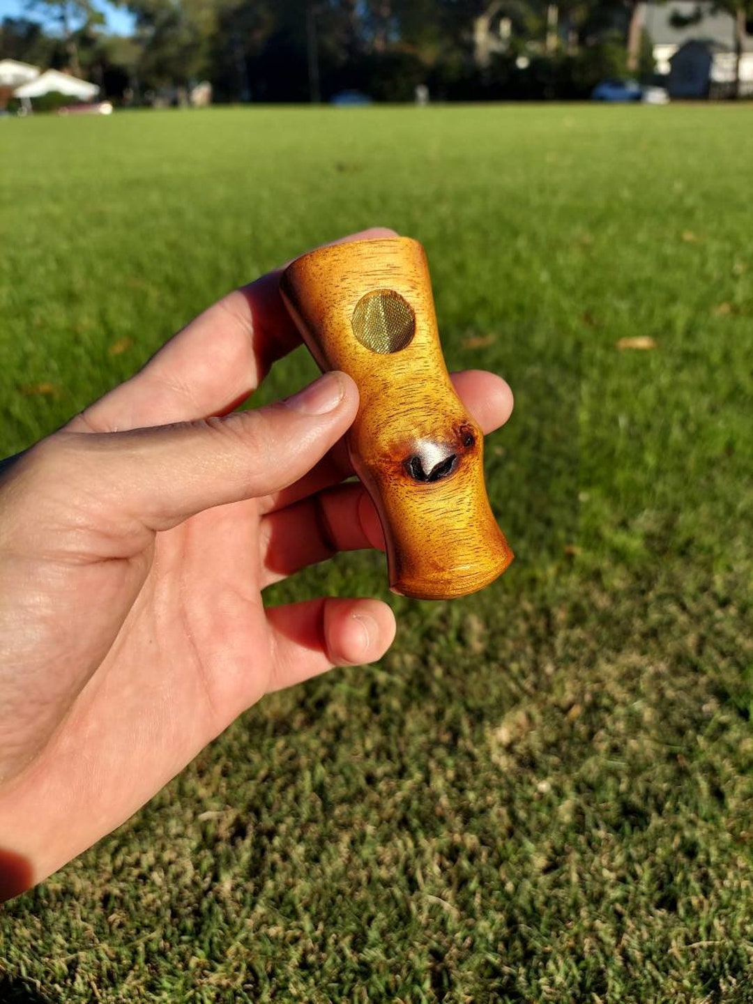 Smiley. Koa Wood Pipe. Small Hand Pipe. Wooden Pipe With Screen. 4 ...