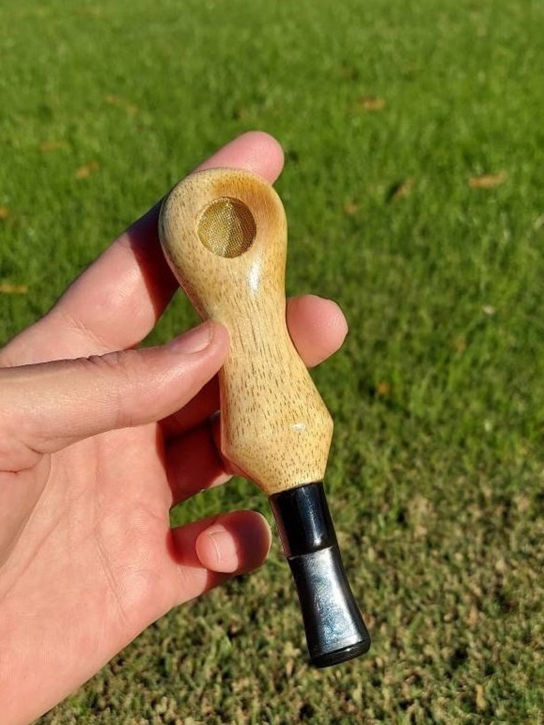 Frosty. White Koa Wood Pipe. Hand Pipe. Pipe With Removable Stem for ...