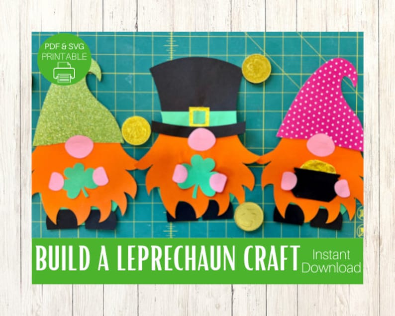 Build A Leprechaun Paper Craft - Etsy