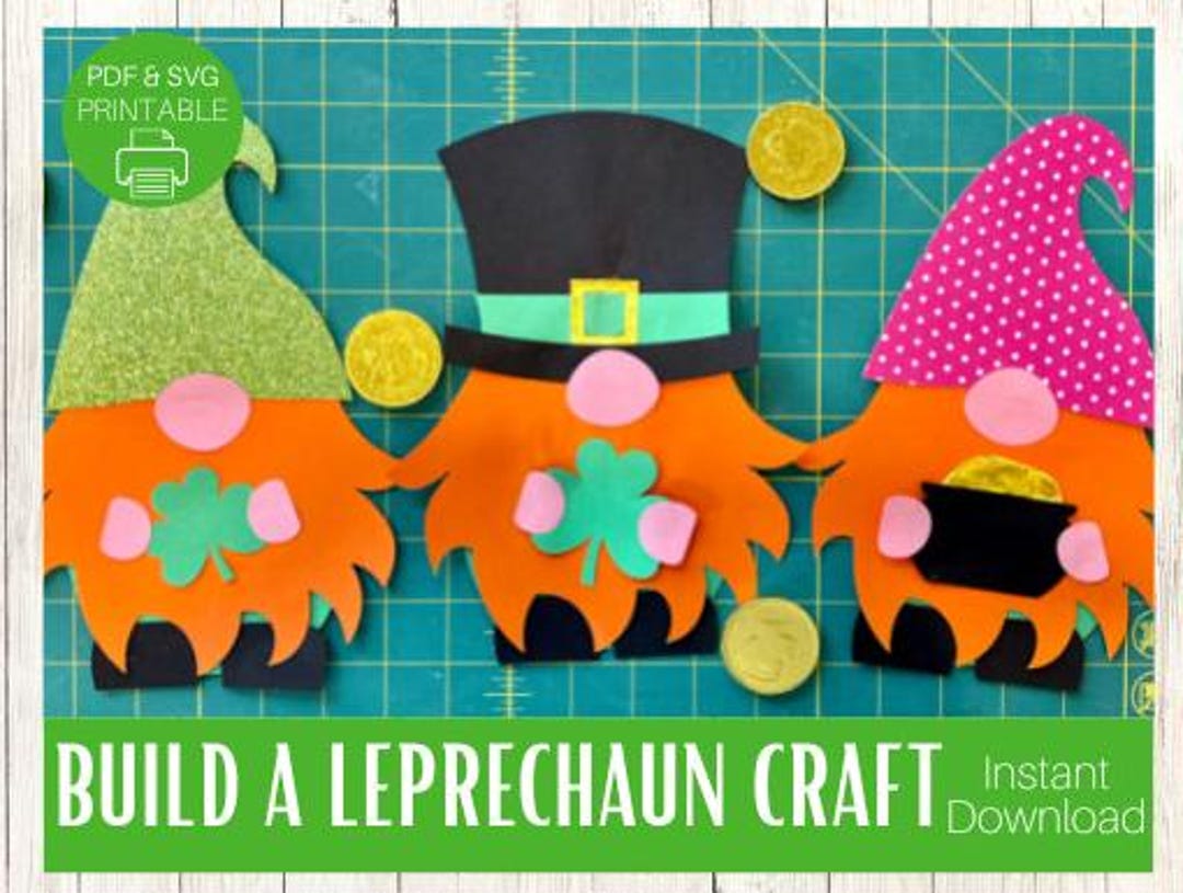 Build A Leprechaun Paper Craft for Kids | St. Patrick's Day Art Project ...