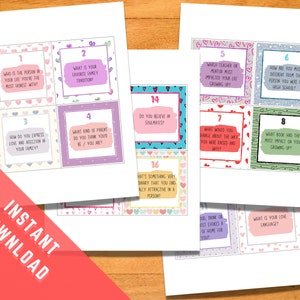 100 Printable Conversation Cards. Relationship Question Cards With ...