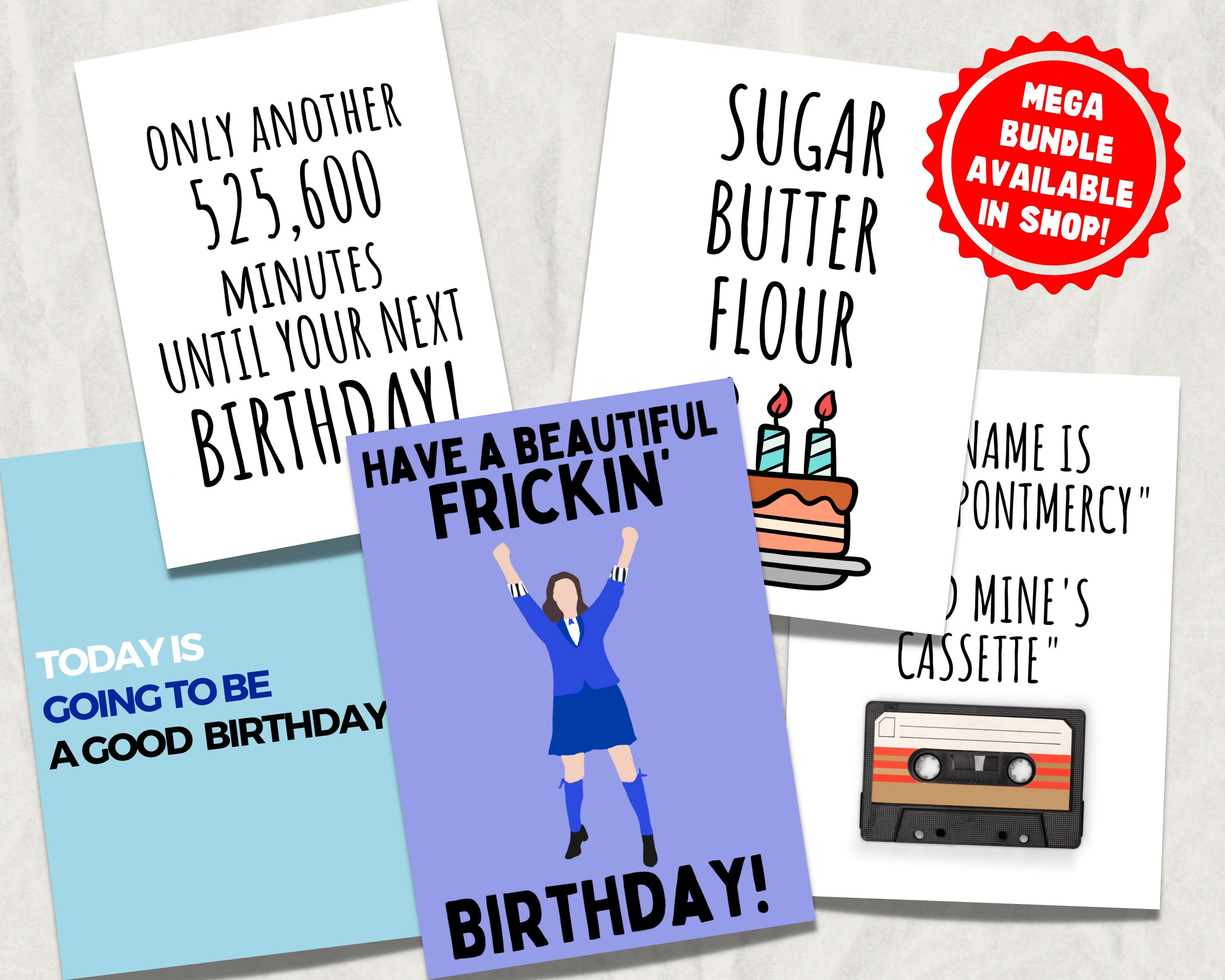 Musical Theatre Nerd Printable Birthday Card. Waitress Musical - Etsy