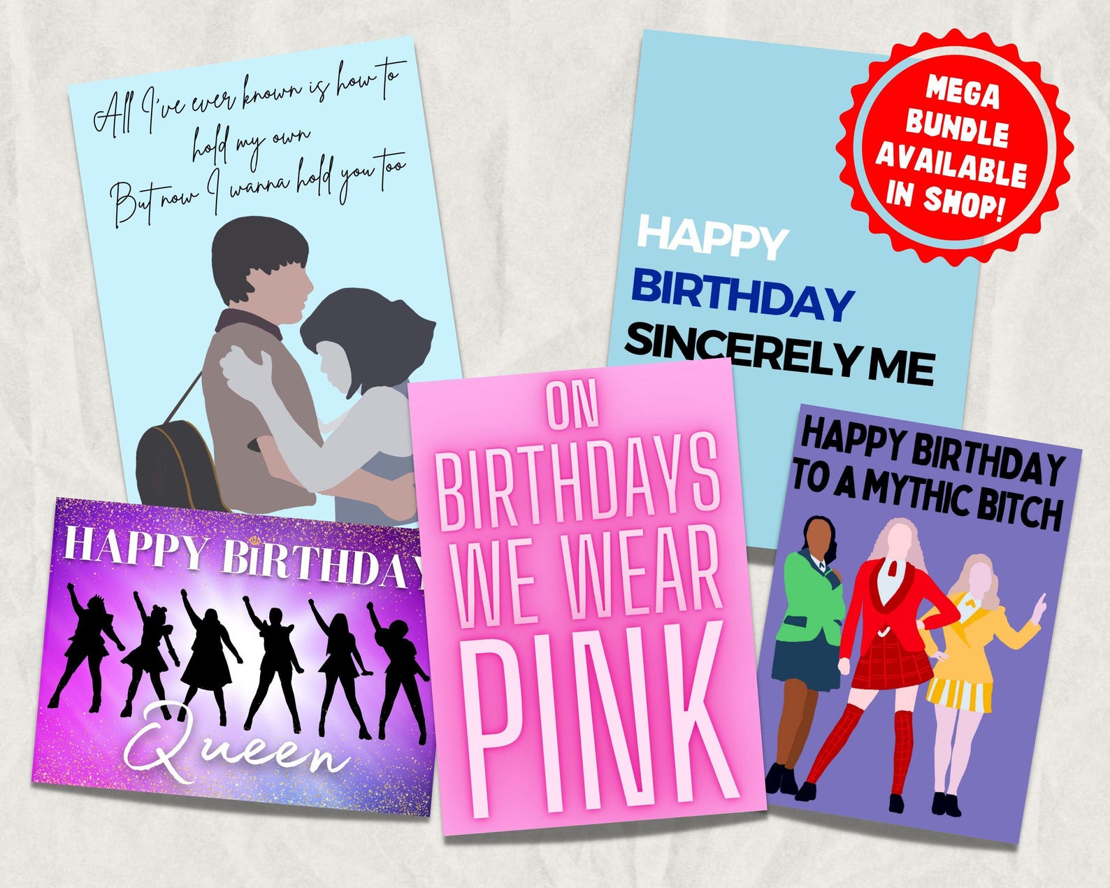 On Birthdays We Wear Pink. Mean Girls Musical Birthday Card. Funny ...
