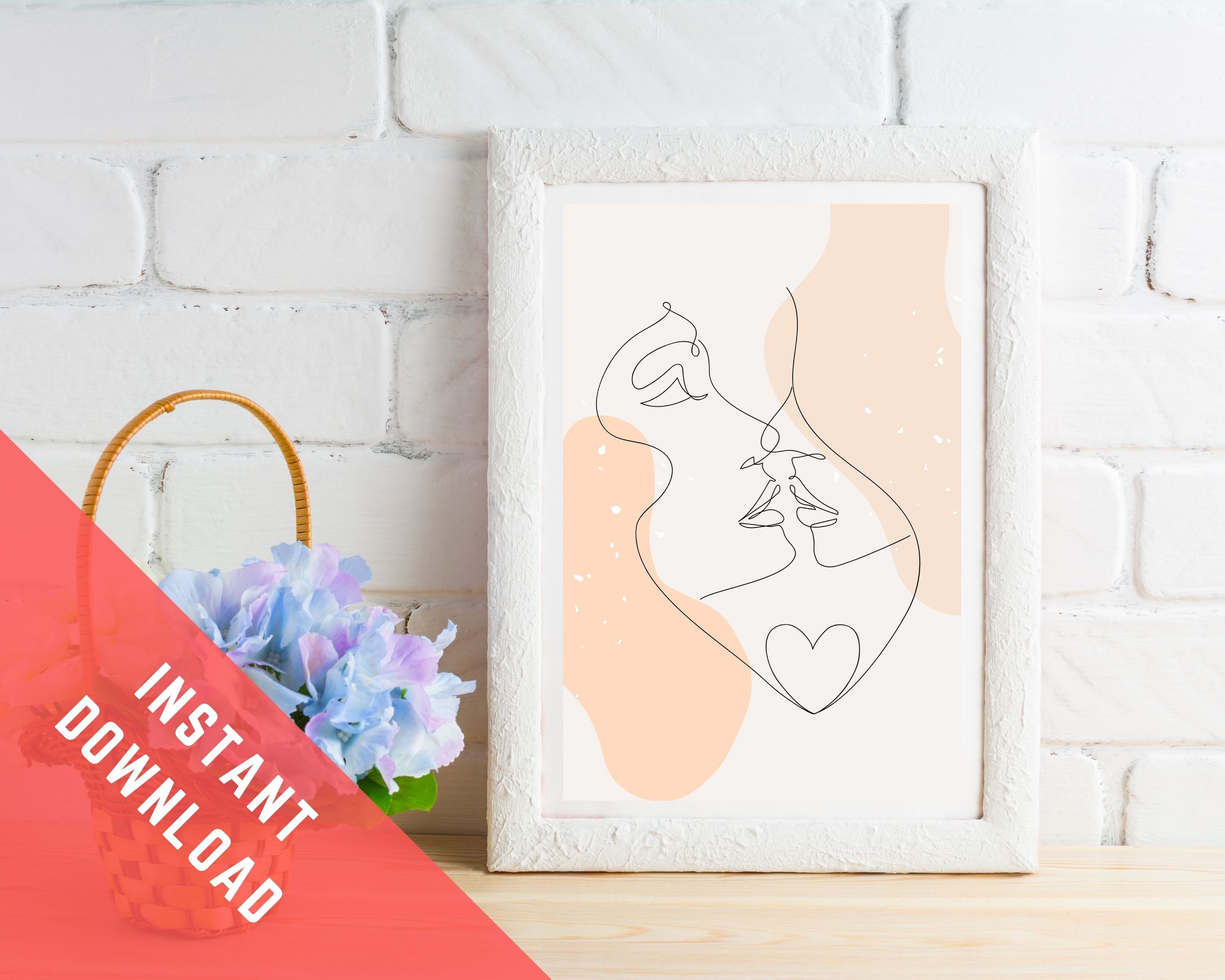 Printable LGBTQ Line Art Print Instant Download. Boho Color Pallett ...