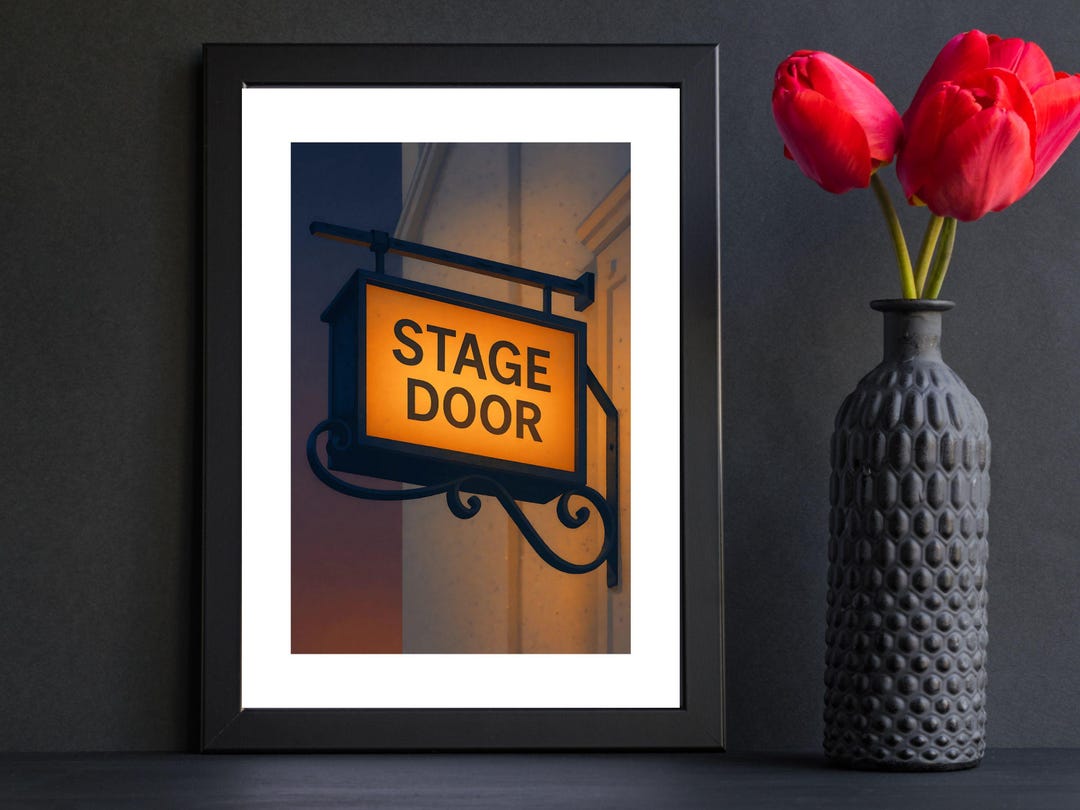Stage Door Theatre Wall Art Poster, Vintage Broadway Decor, Performer ...