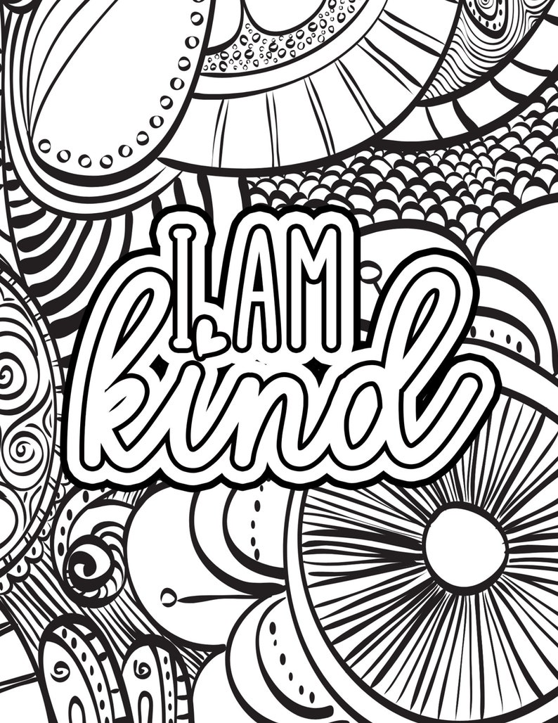 25 Printable Affirmation Coloring Pages for Kids! Print at Home Kids ...