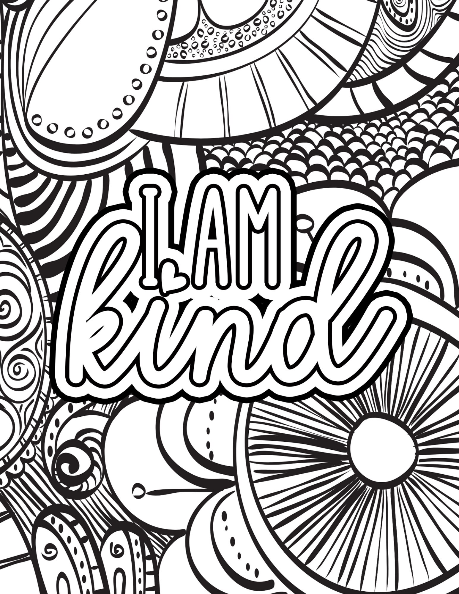25 Printable Affirmation Coloring Pages for Kids! Print at Home Kids ...