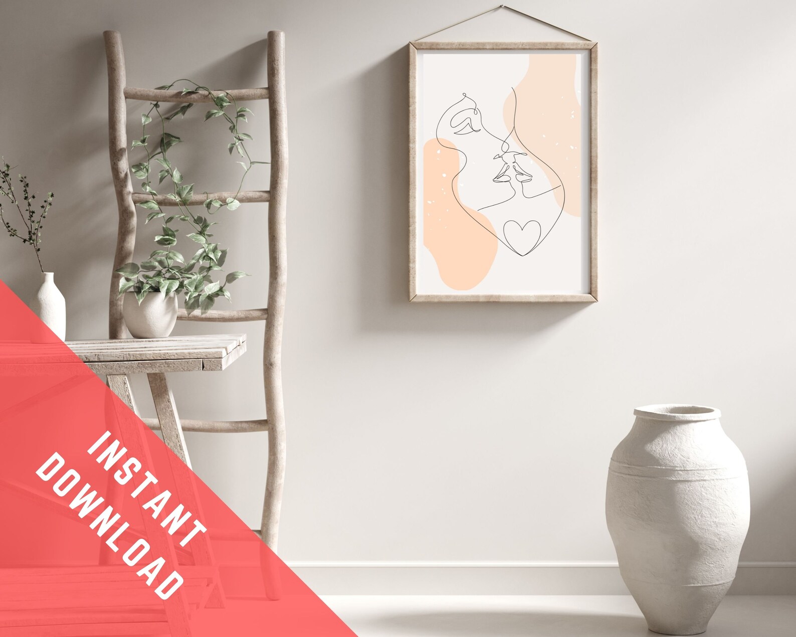 Printable LGBTQ Line Art Print Instant Download. Boho Color | Etsy
