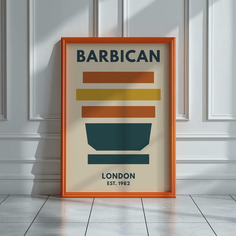 Barbican Theatre Seating Plan Poster | London Barbican Centre Wall Art ...