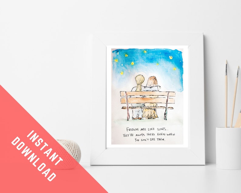 Friendship Watercolour Digital Download. friends Are - Etsy