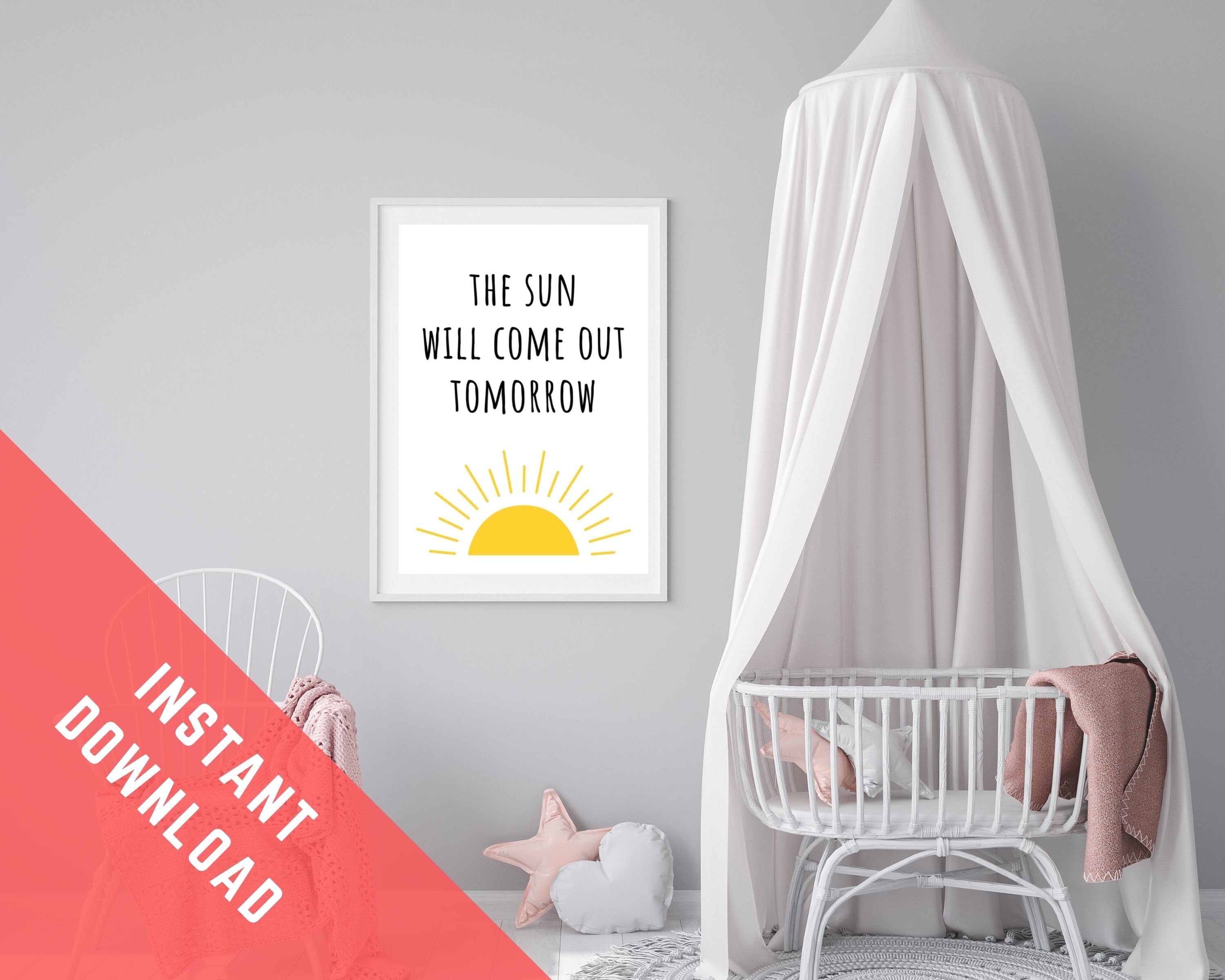 Nursery Wall Print "the Sun Will Come Out Tomorrow" Musical Theatre ...
