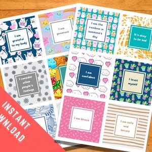 Set of 60 Fun Printable Kids Affirmation Cards |children's Positive ...