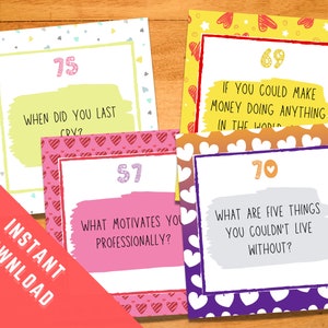 100 Printable Conversation Cards. Relationship Question Cards With ...