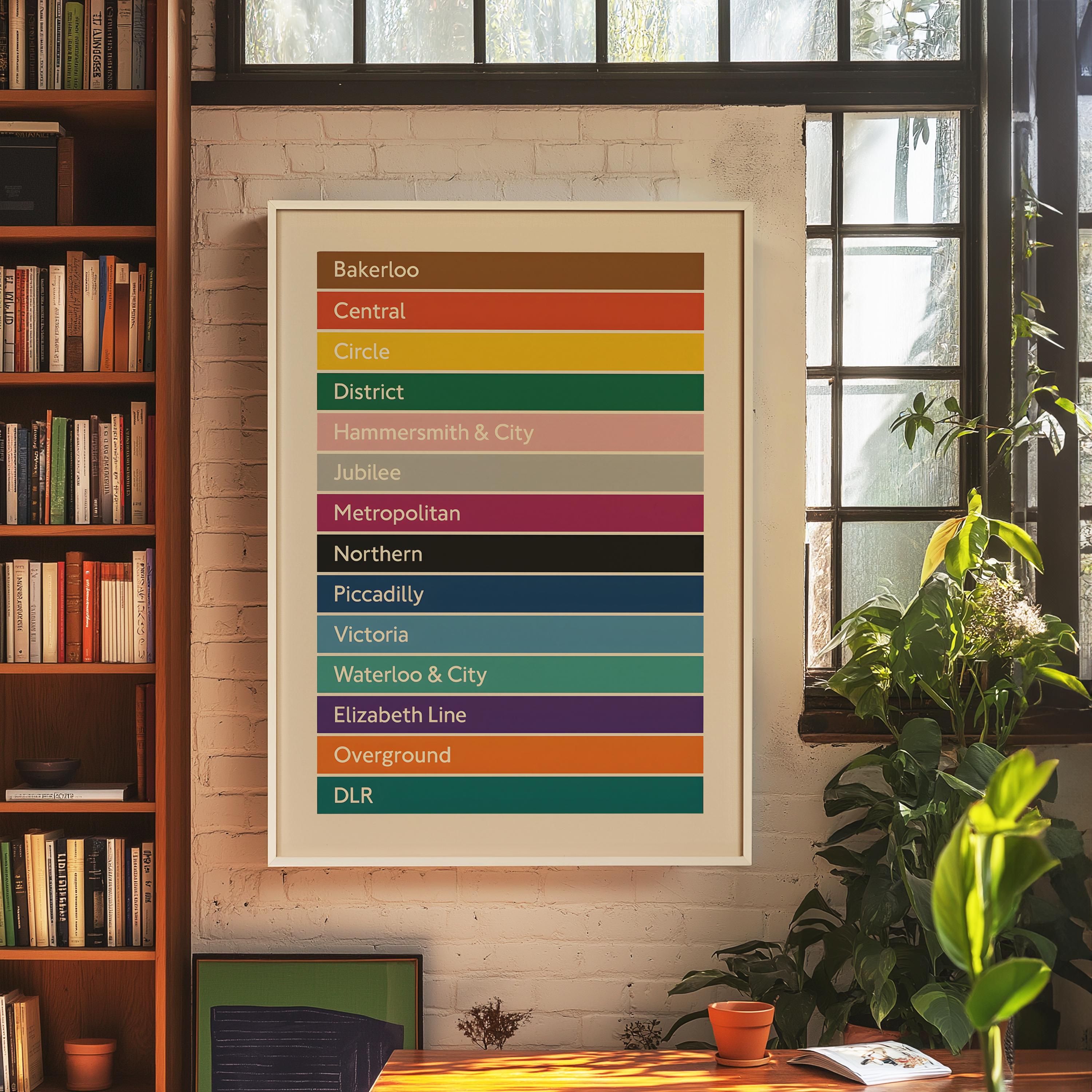 London Underground Map Art Print: Minimalist Subway Lines Poster - Etsy UK