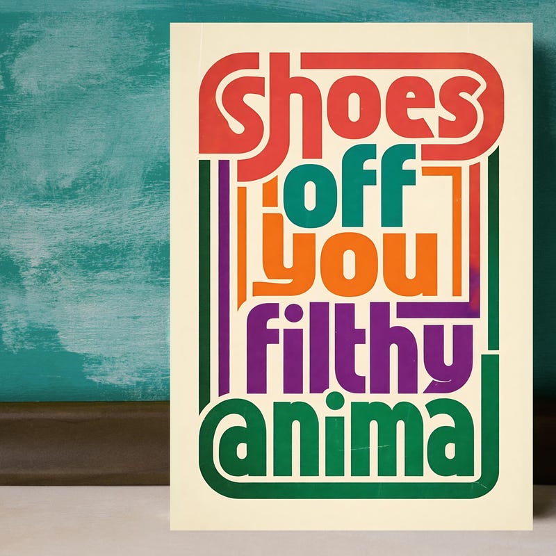 Take Shoes off Sign - Etsy