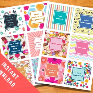 Set of 60 Fun Printable Kids Affirmation Cards |children's Positive ...