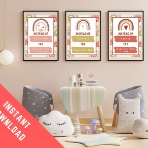 Growth Mindset Poster Set of Six. Growth Mindset Printable - Etsy