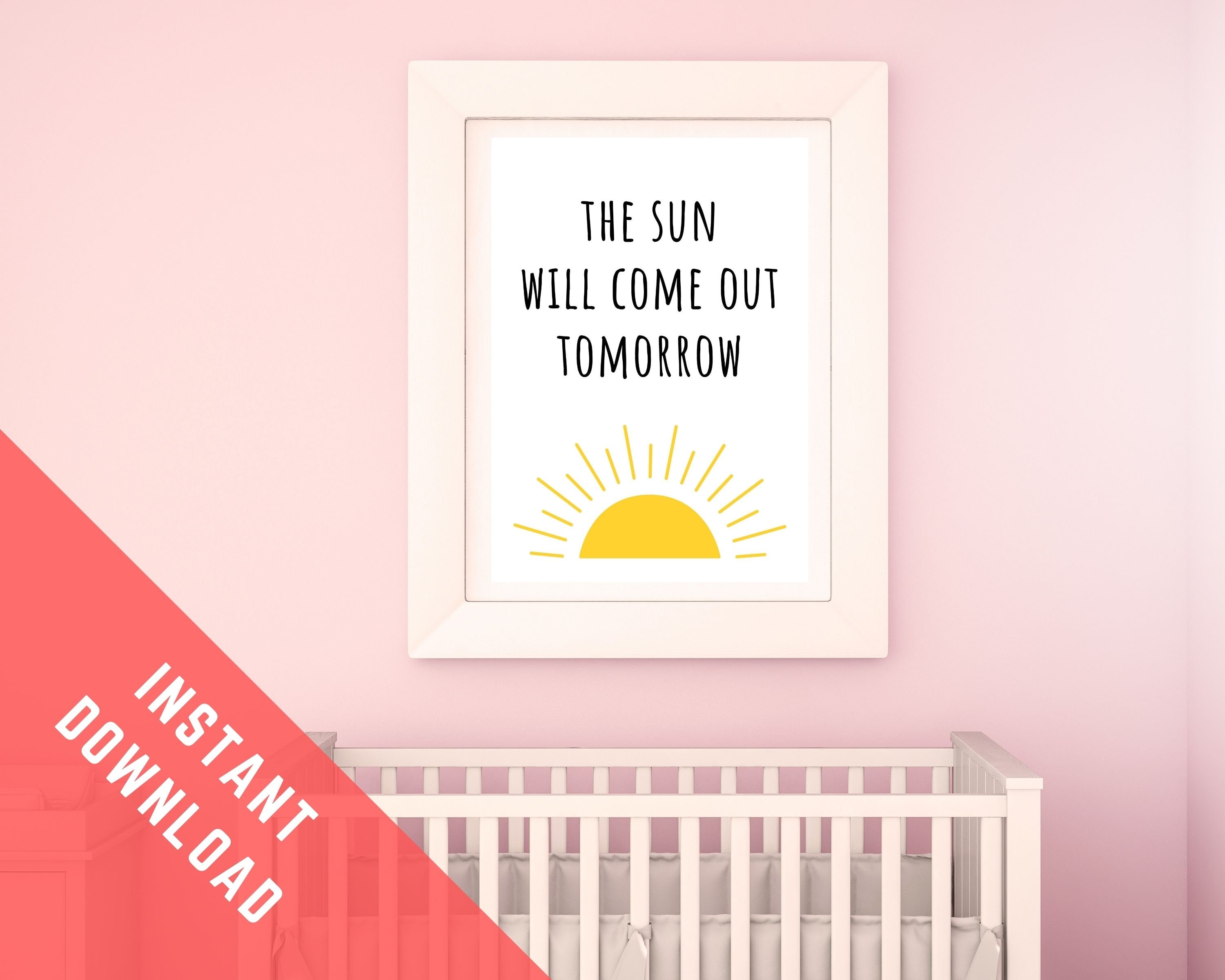 Nursery Wall Print "the Sun Will Come Out Tomorrow" Musical Theatre ...