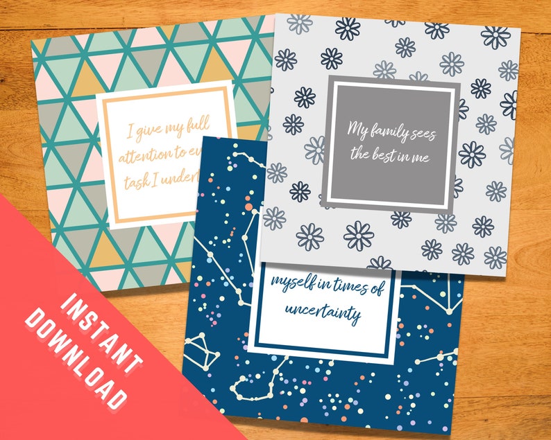 Printable Pregnancy Affirmation Cards for Mums to Be. Thoughtful ...