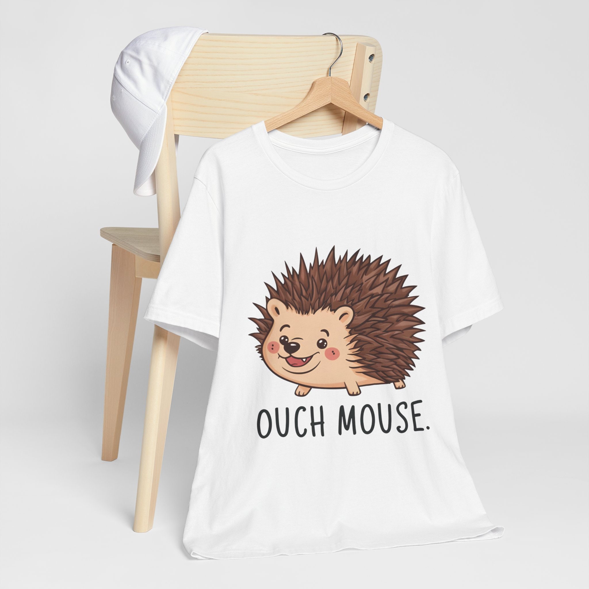 Ouch Mousefunny Hedgehog T-shirt: Humorous Animal Pun Tee for Hedgehog ...