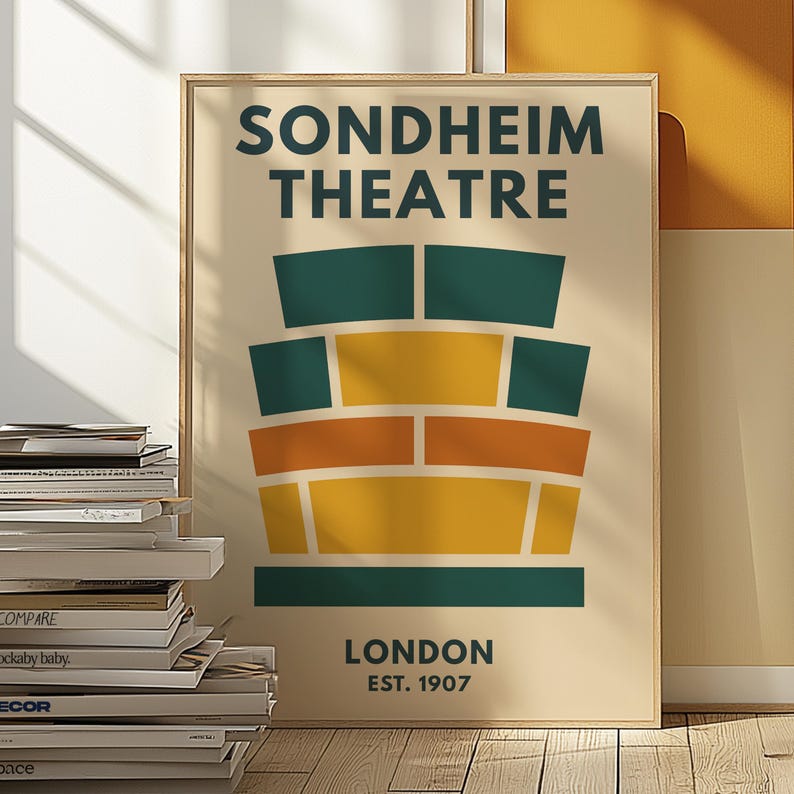 Sondheim Theatre Seating Plan Print: London West End Minimalist Wall ...