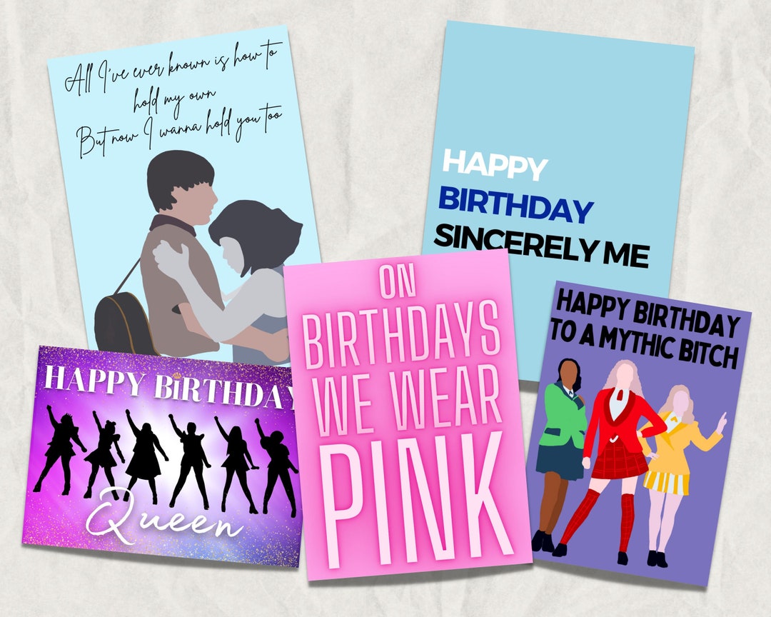 Musical Theatre Birthday Card Bundle of 10. Musical Theater Printable ...