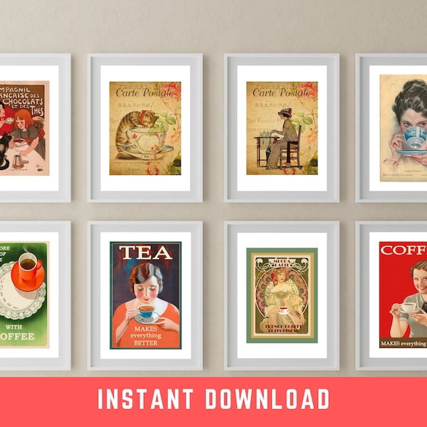 Tea and Coffee Poster - Etsy