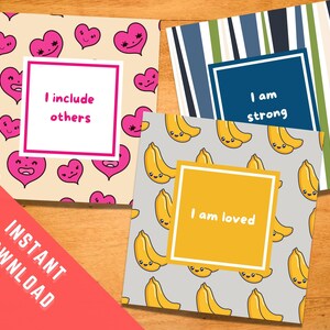 Set of 60 Fun Printable Kids Affirmation Cards |children's Positive ...