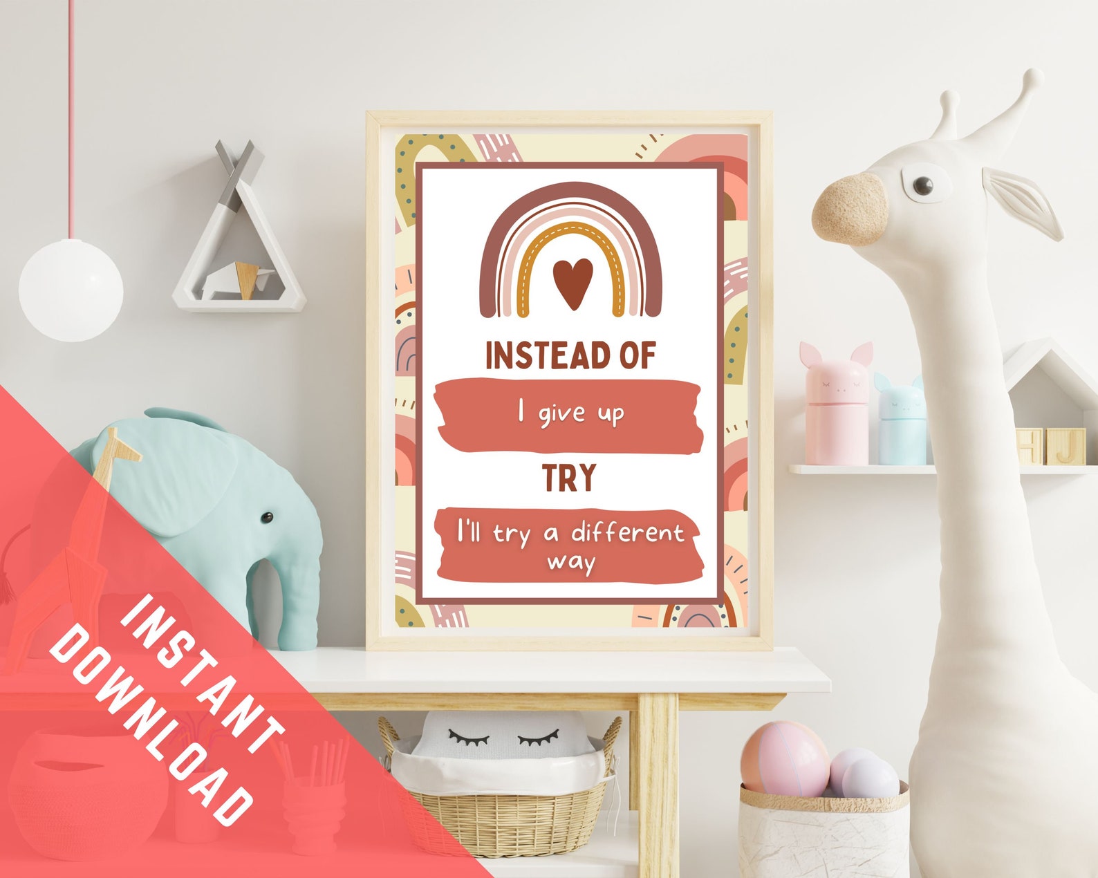 Growth Mindset Poster Set of Six. Growth Mindset Printable - Etsy