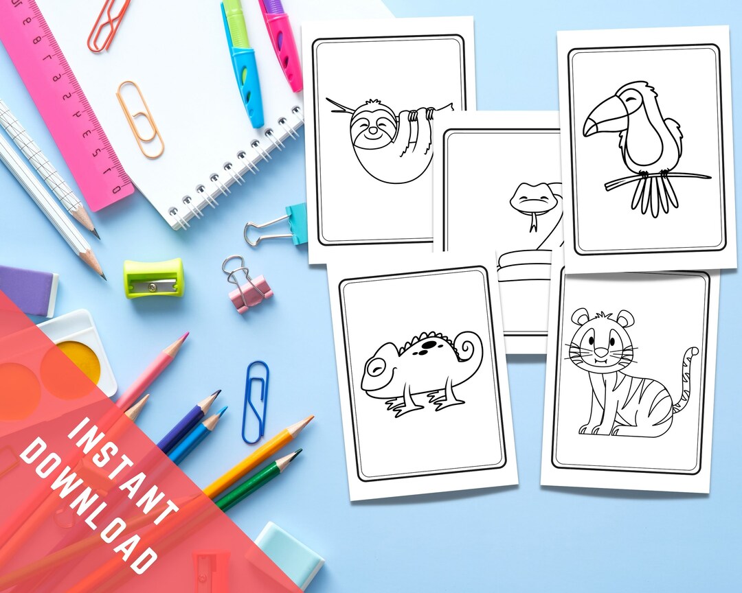 28 Printable Jungle Animals Coloring Pages for Kids Print at Home Kids ...